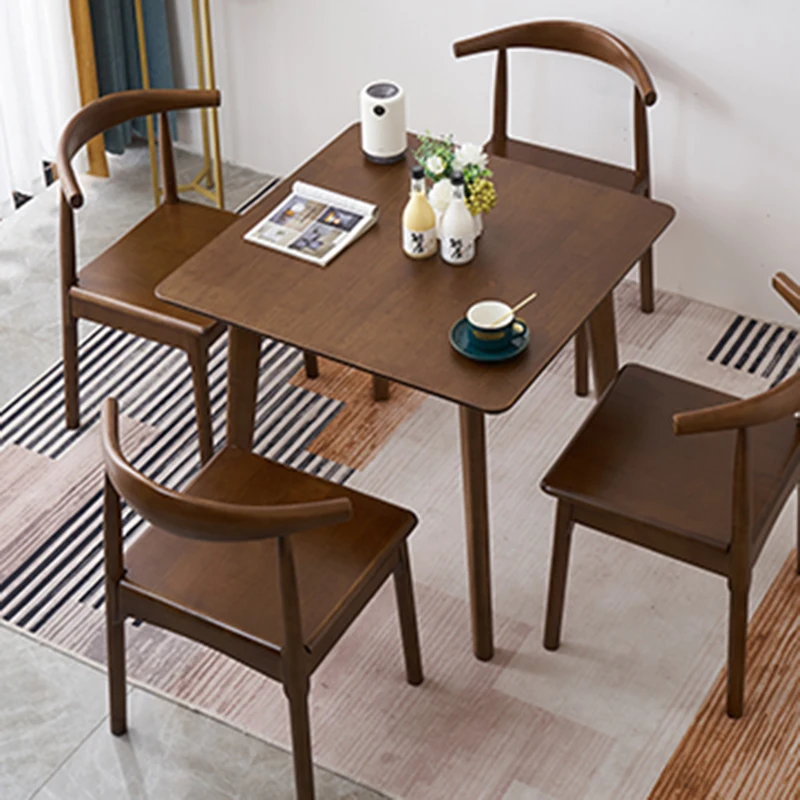 Wooden-Dining-Tables-Removable-Center-Coffee-Square-Tea-Table-Retro ...