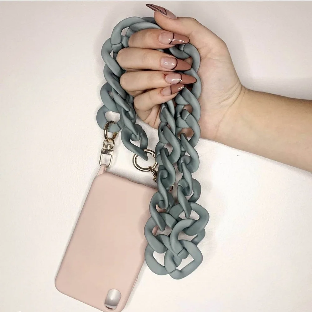 120CM-Long-Mobil-Phone-Lanyard-Case-Chain-for-Women-Acrylic-Bag-Chain ...
