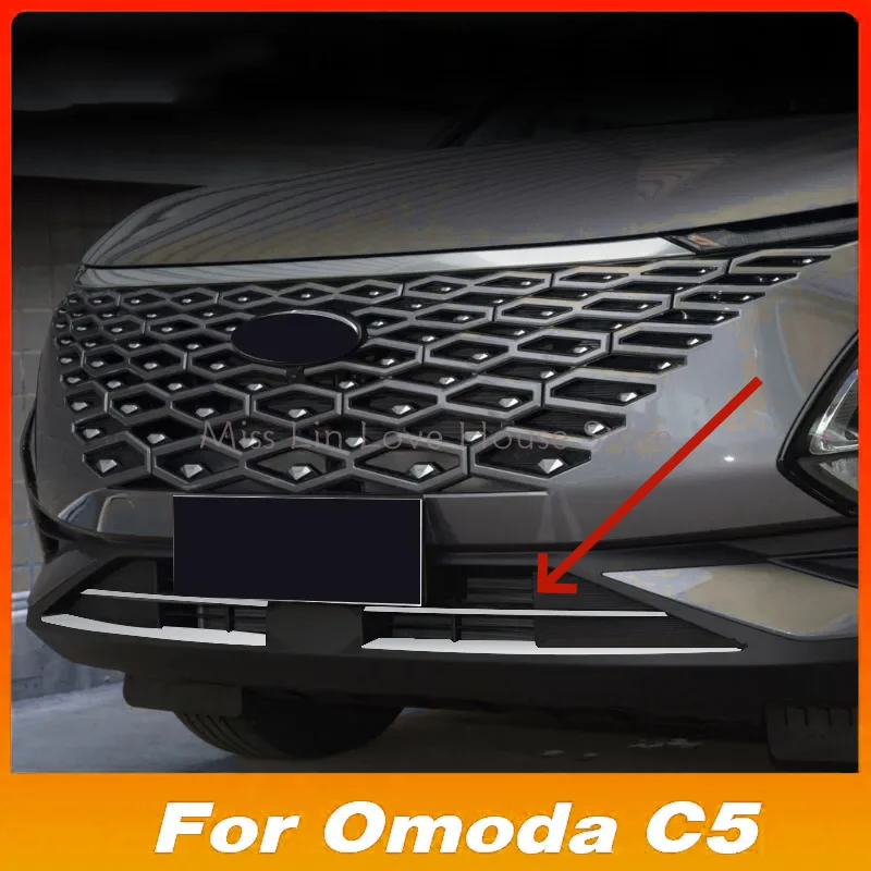 Car Front Bumper Grille Stainless Steel Chrom Decoration Strip Cover ...