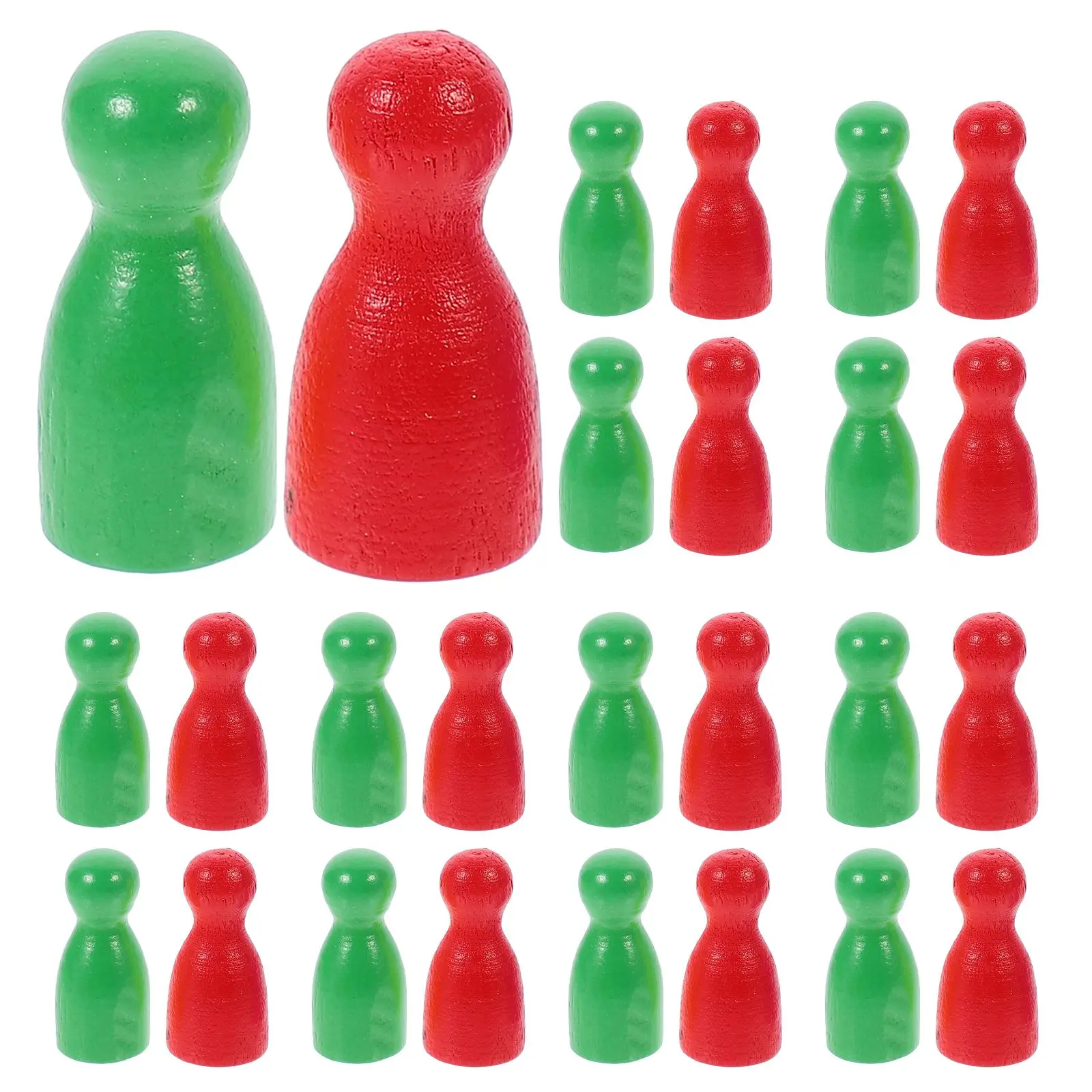 48pcs Game Piece Human Shape Board Games Pawn Tabletop Marker Wooden ...
