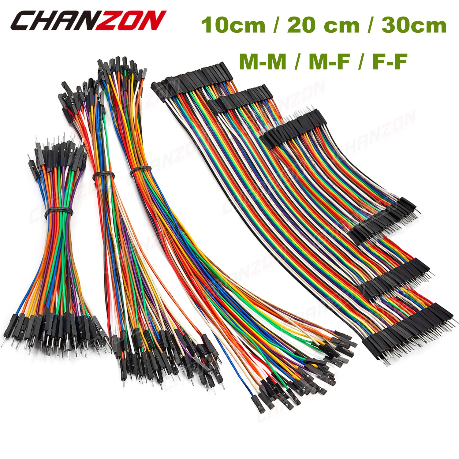 40 120Pcs 10cm 20cm 30cm Dupont Cable Line Jumper Wire Kit Male Female ...