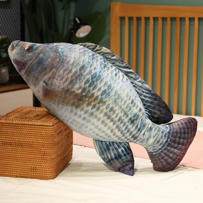 30-100cm Simulation Funny Fish Plush Toys Stuffed Soft Animal Carp ...
