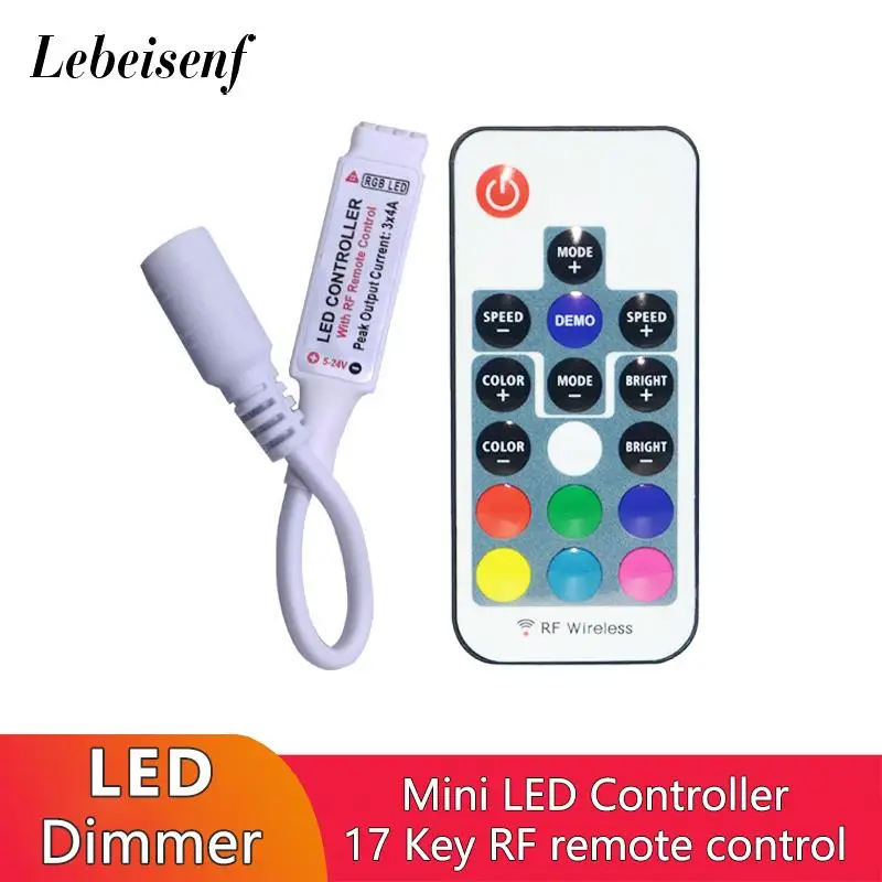 Minicontrolador-RGB-para-tira-de-luces-LED-de-colores-atenuador-de ...