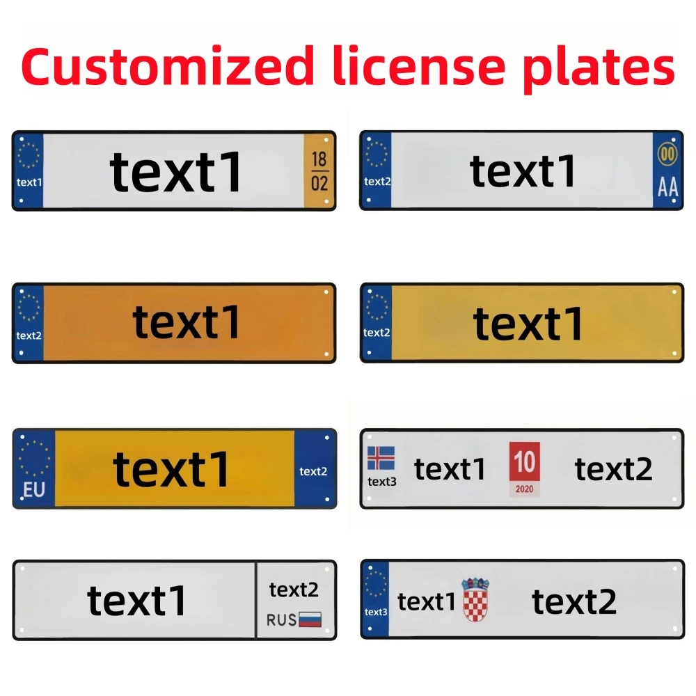 Customize-License-Plate-Number-Road-Sign-House-Number-Metal-Sign-Garage ...