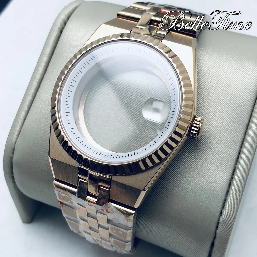 40mm Rose Gold BLand-DwelweMen's Watch Case For NH35 Movement Watch ...