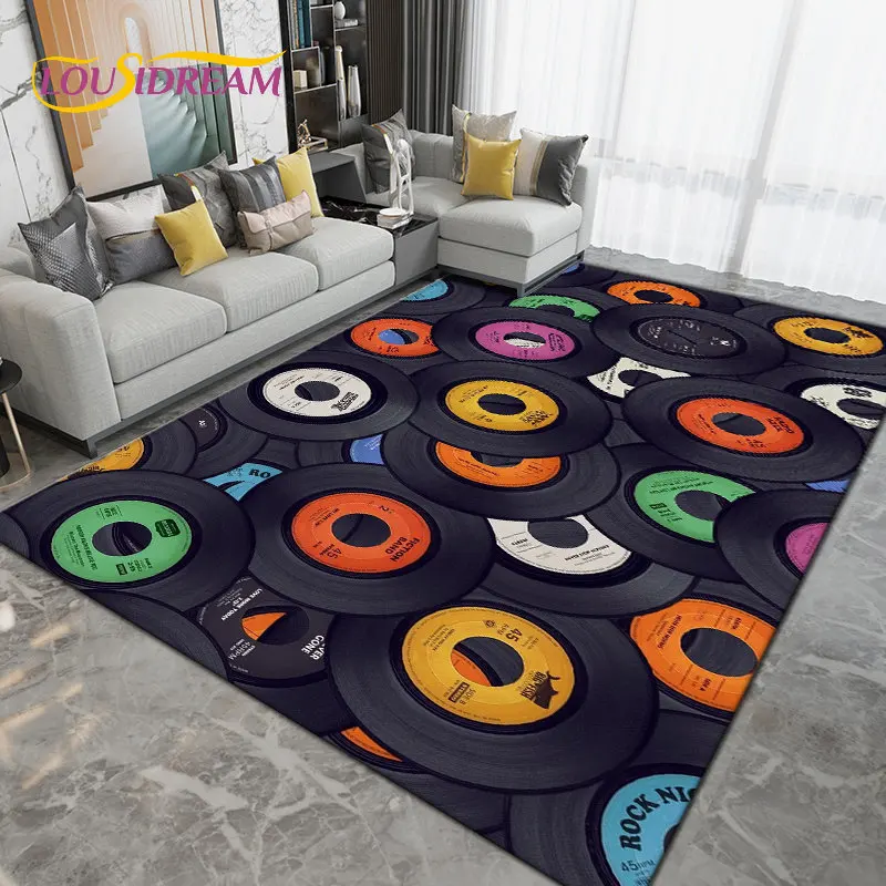 Classical-Music-Vintage-Vinyl-Record-Area-Rug-Large-Carpet-Rug-for ...
