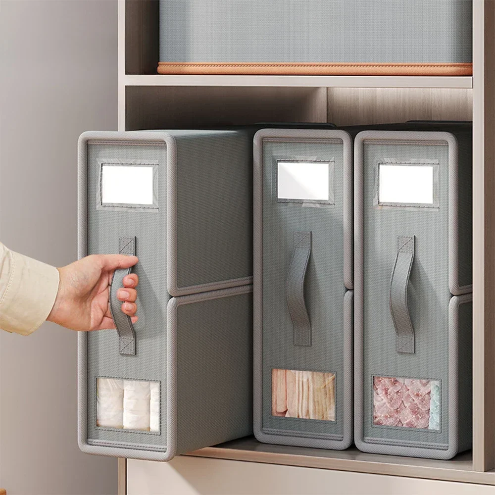 Creative-Bed-Sheet-Storage-Box-Clothing-Fabric-Sheet-4-piece-Organizer ...