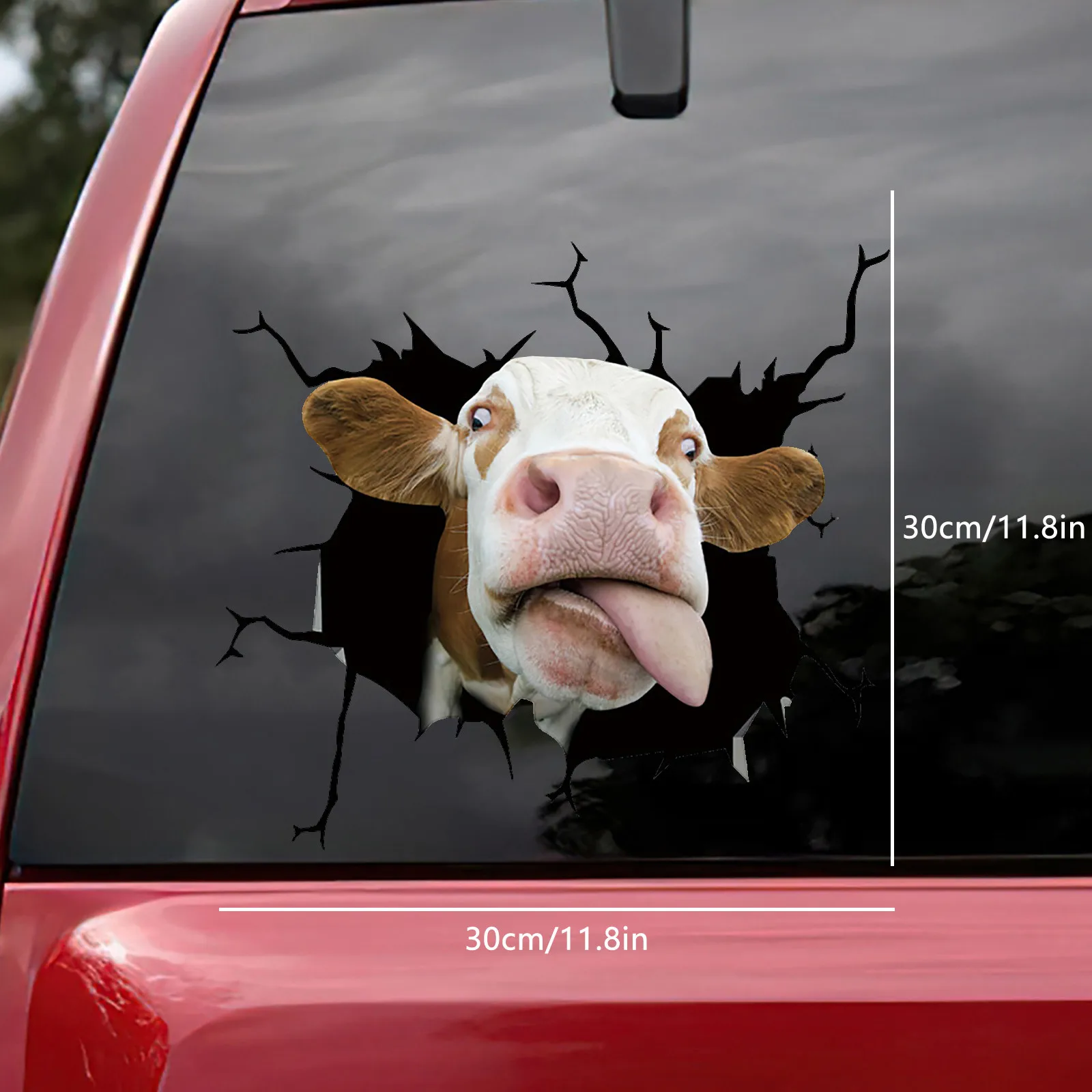 3D-Pig-Cow-Crack-Sticker-PVC-Plastic-Sticker-Window-Decal-Laptop-Funny ...