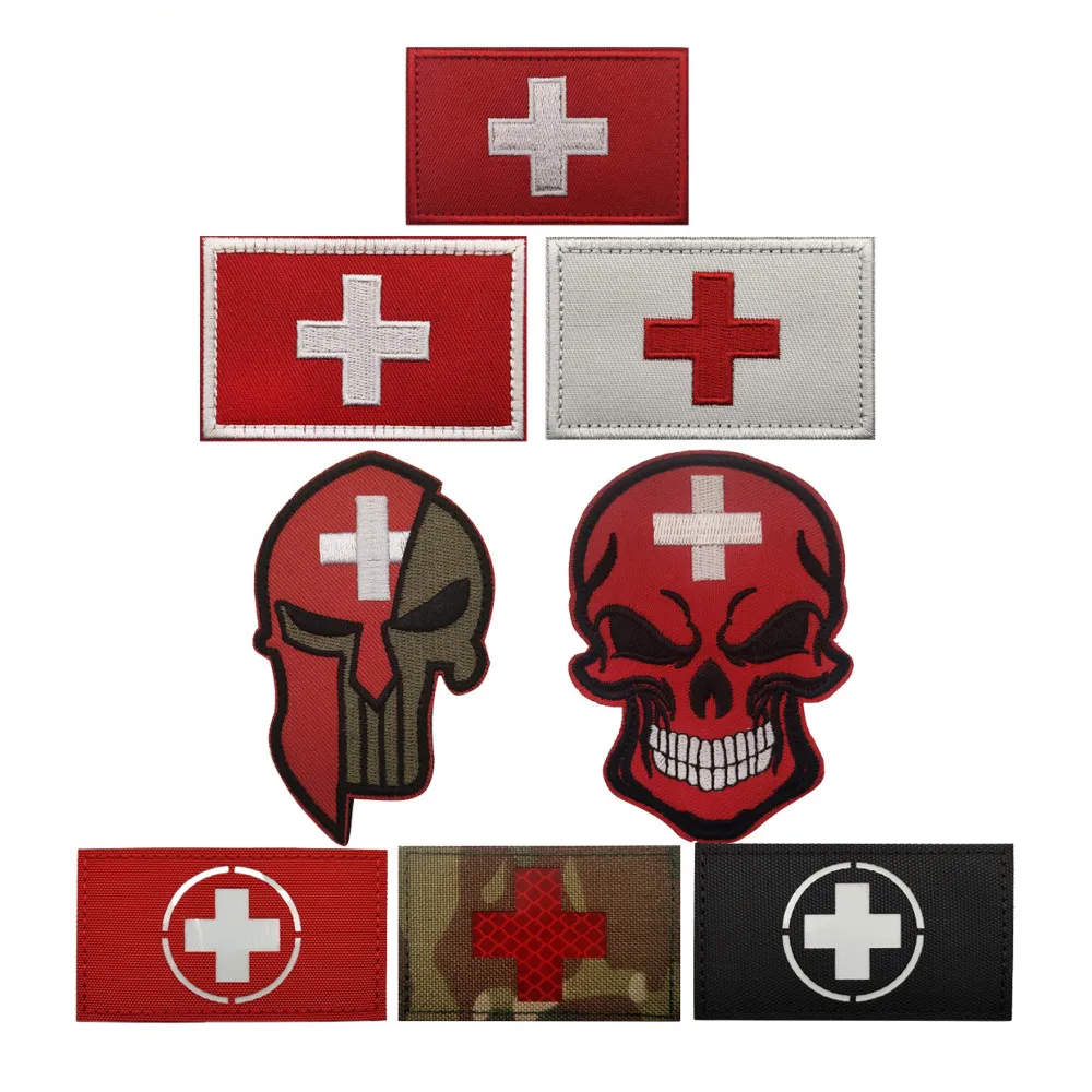 Switzerland-National-Flag-Embroidered-Patches-Military-Tactical-SPARTAN ...
