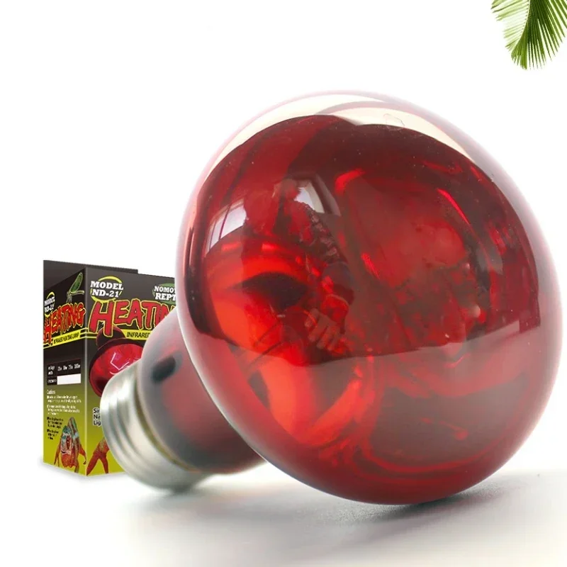 Red Heat Lamp Bulb 2 Pack Infrared Heat Lamp, 100W Reptile Heat Emitter ...