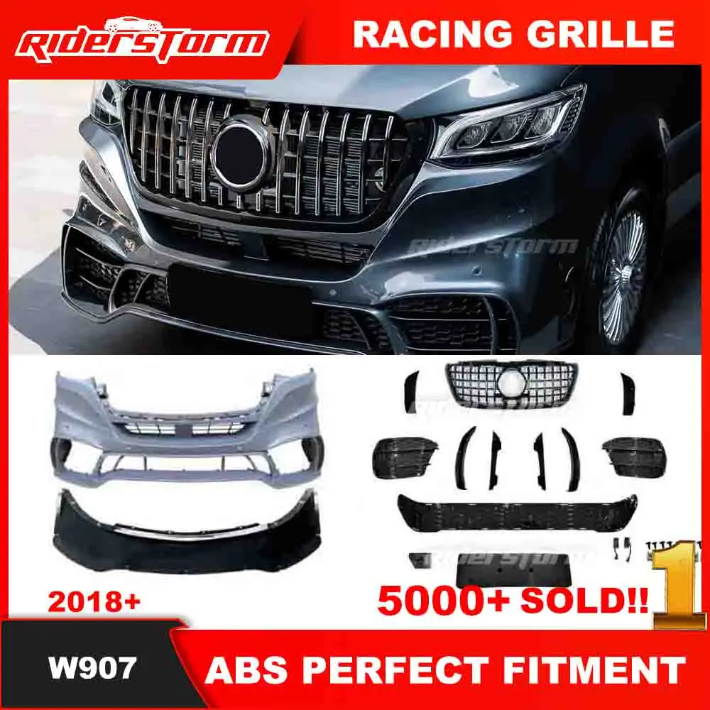 Front-Bumper-Grille-For-W907-2018-Rear-Bumper-and-Lip-For-merced ...