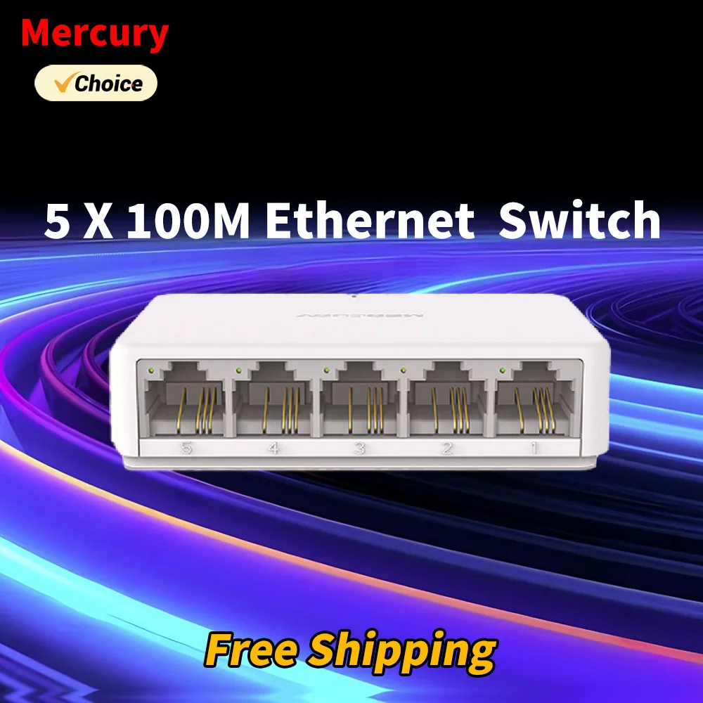 Mercury-S105C-Network-5-Port-Mini-Switch-5-Port-Commercial-Home-Computer-Network-Cable ...