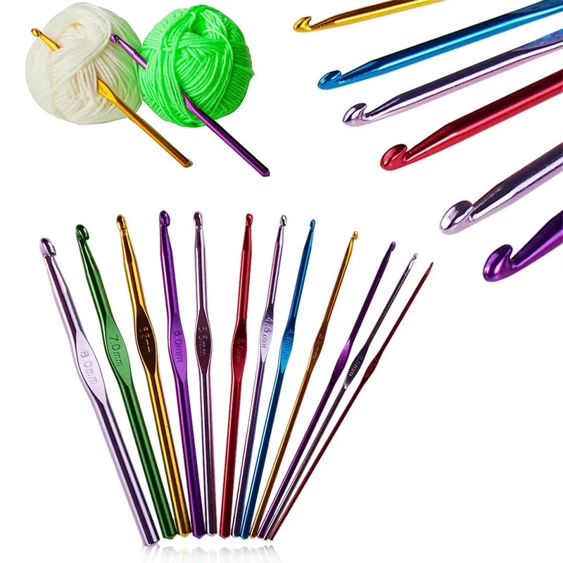 8-10-12-16pcs-Hooks-Knitted-Needle-Set-Assorted-Colors-For-Home-DIY ...