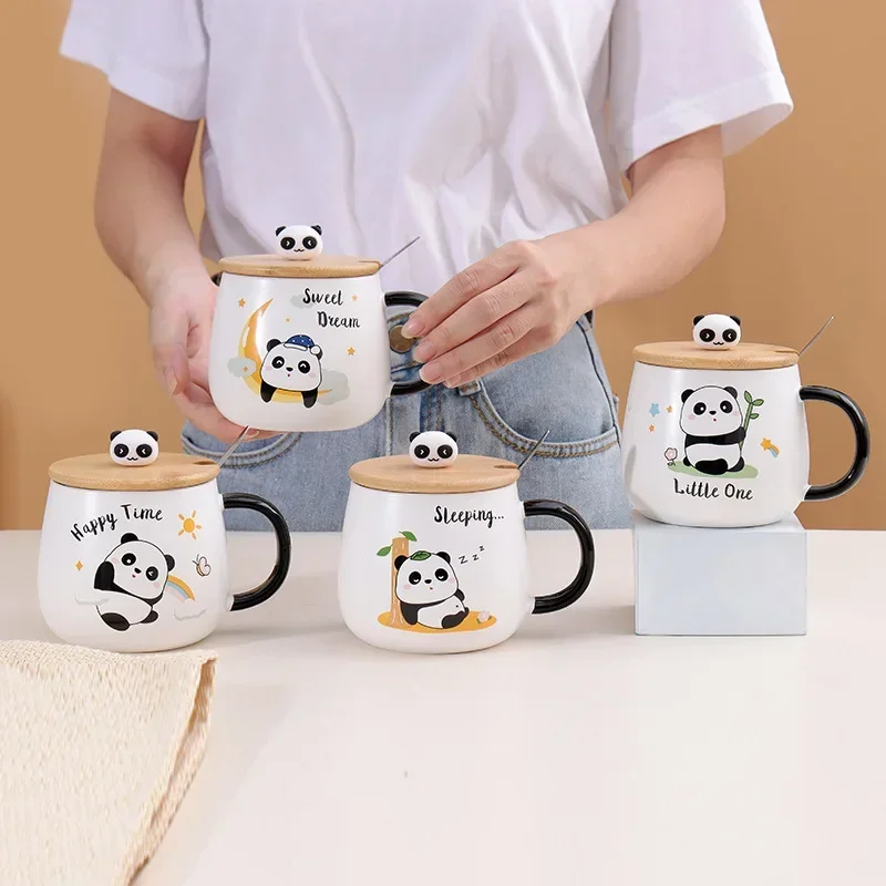 430ML-Cartoon-Ceramic-Cup-Creative-Fat-Piercing-Panda-Cup-Cute-Coffee ...