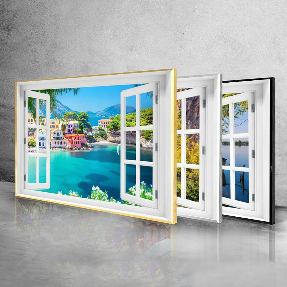 3D-Visual-Effect-Window-View-Landscape-Poster-Prints-For-Living-Room ...