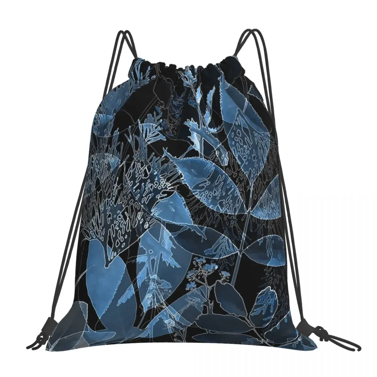 Blue-Leaf-Backpacks-Multi-function-Portable-Drawstring-Bags-Drawstring ...
