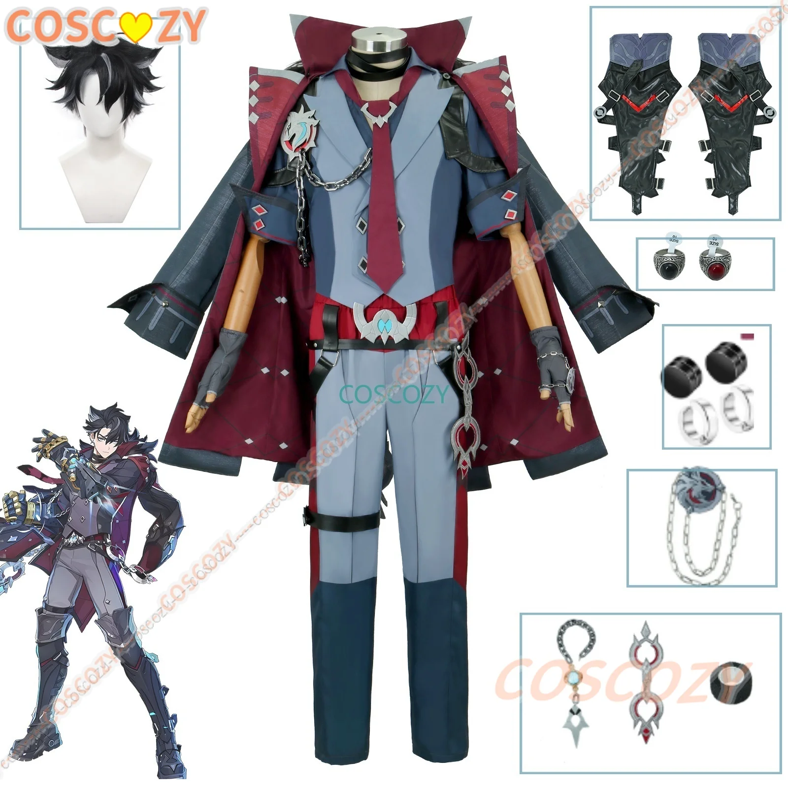 New-Game-Skin-Warden-Wriothesley-Cosplay-Costume-Fontaine-Uniform-Wig ...