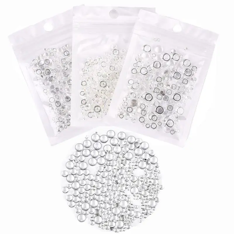 350pcs Clear Dewdrop Water Droplets Embellishments Simulation Round ...