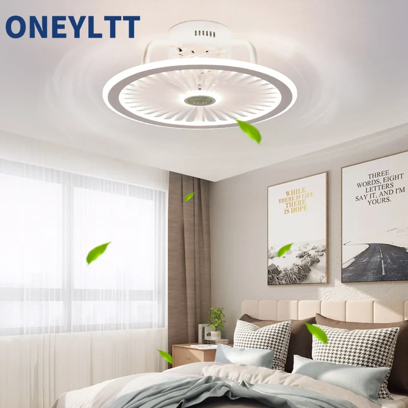 Modern-minimalist-ceiling-fan-light-remote-control-variable-frequency ...