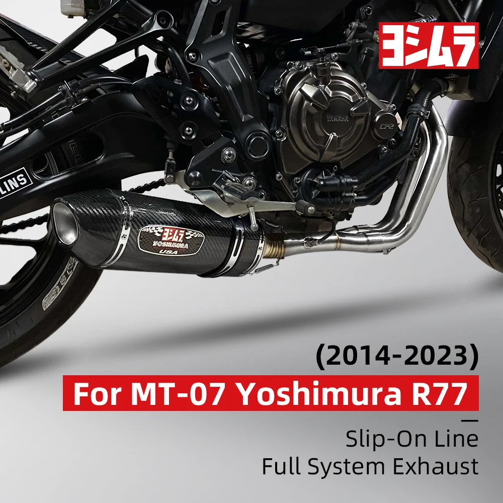 For-YAMAHA-MT07-FZ07-full-Motorcycle-Exhaust-System-Escape-Slip-On-51MM ...