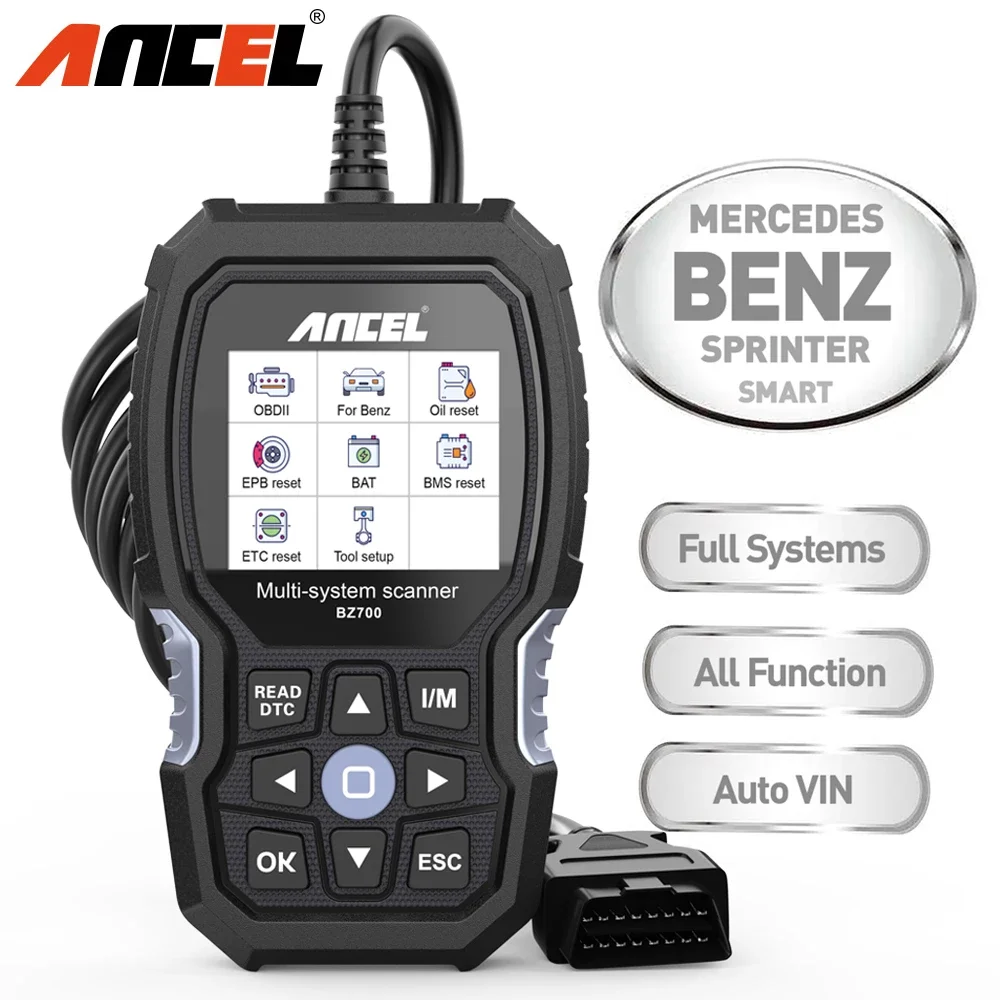 Ancel Bz700 Obd2 Automotive Scanner For Mer-ced-es Be-z Spri-nter Smart ...