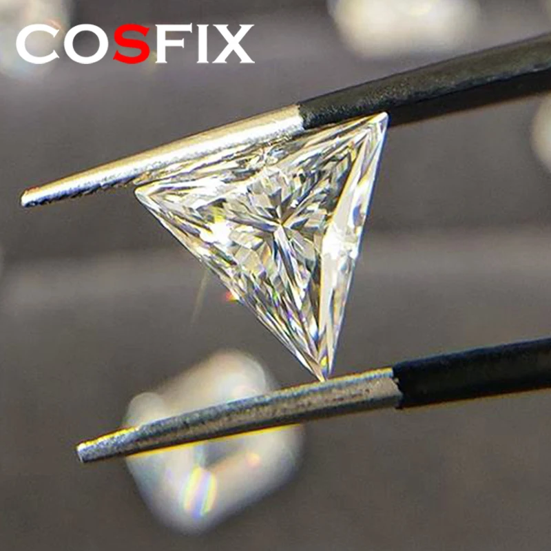 COSFIX-3-14mm-Rare-Triangle-Cut-Moissanite-Loose-Stones-Real-D-Color ...