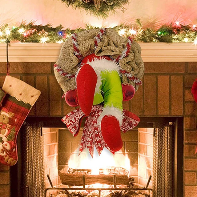 Grinch Office Door Fireplace