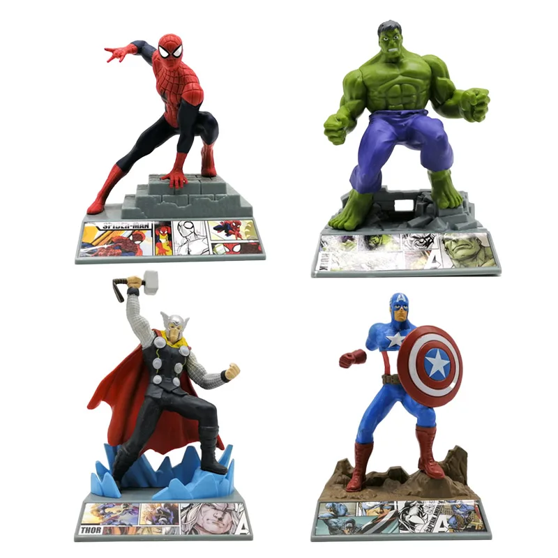 Marvel Avengers Spider-man Iron Man Hulk Thor Captain America Action ...