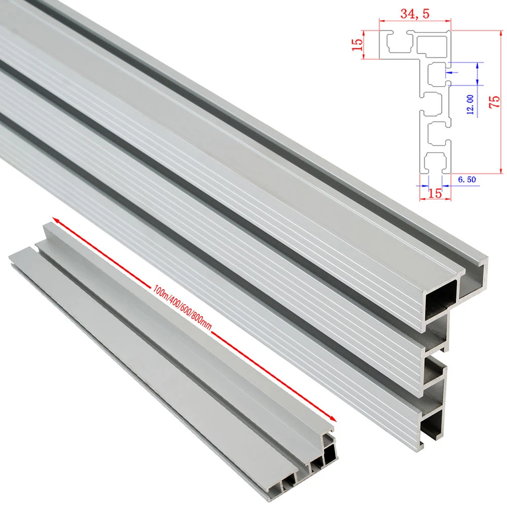 75 Type Aluminum Profile Fence Workbench Miter T-track Bandsaw Jig T ...