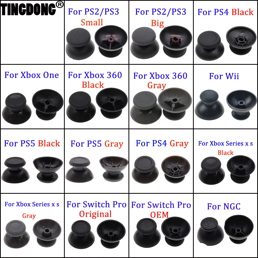 2pcs-Analog-Joystick-Stick-grip-Cap-for-PS2-PS3-PS4-pro-slim-PS5-Xbox ...