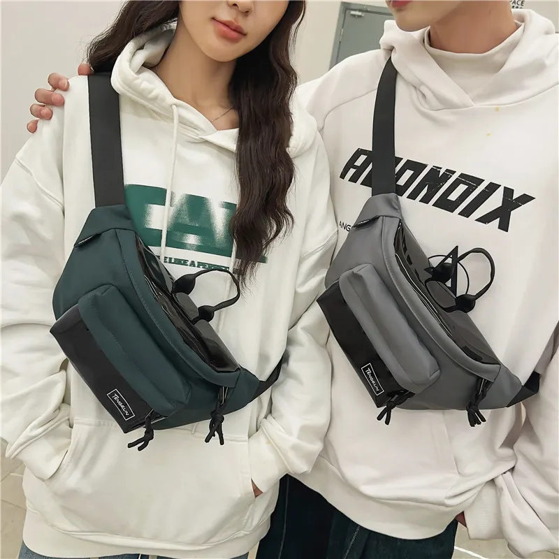 PVC-Patchwork-Hip-Hop-Techwear-Chest-Bag-Men-Women-Street-Casual ...