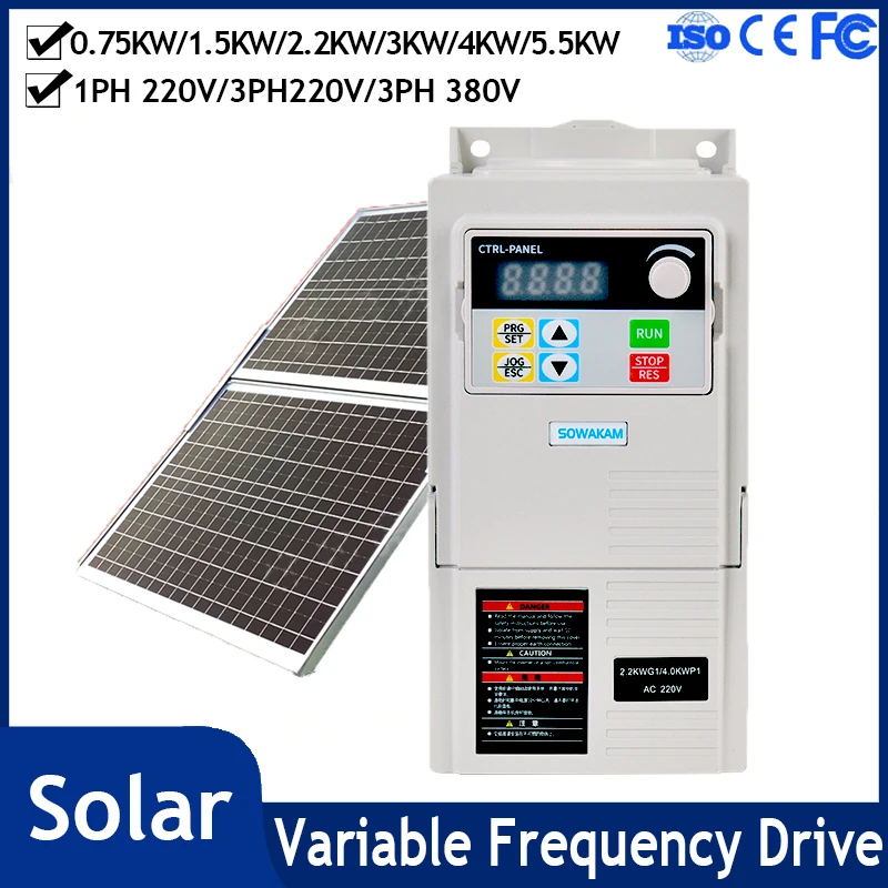 태양광 반전 VFD 0.75KW 1.5KW 2.2KW 3.0KW 4.0KW 5.5KW 단상 220V 3 상 380V 태양 광전지 워터 펌프에 적용| | - AliExpress