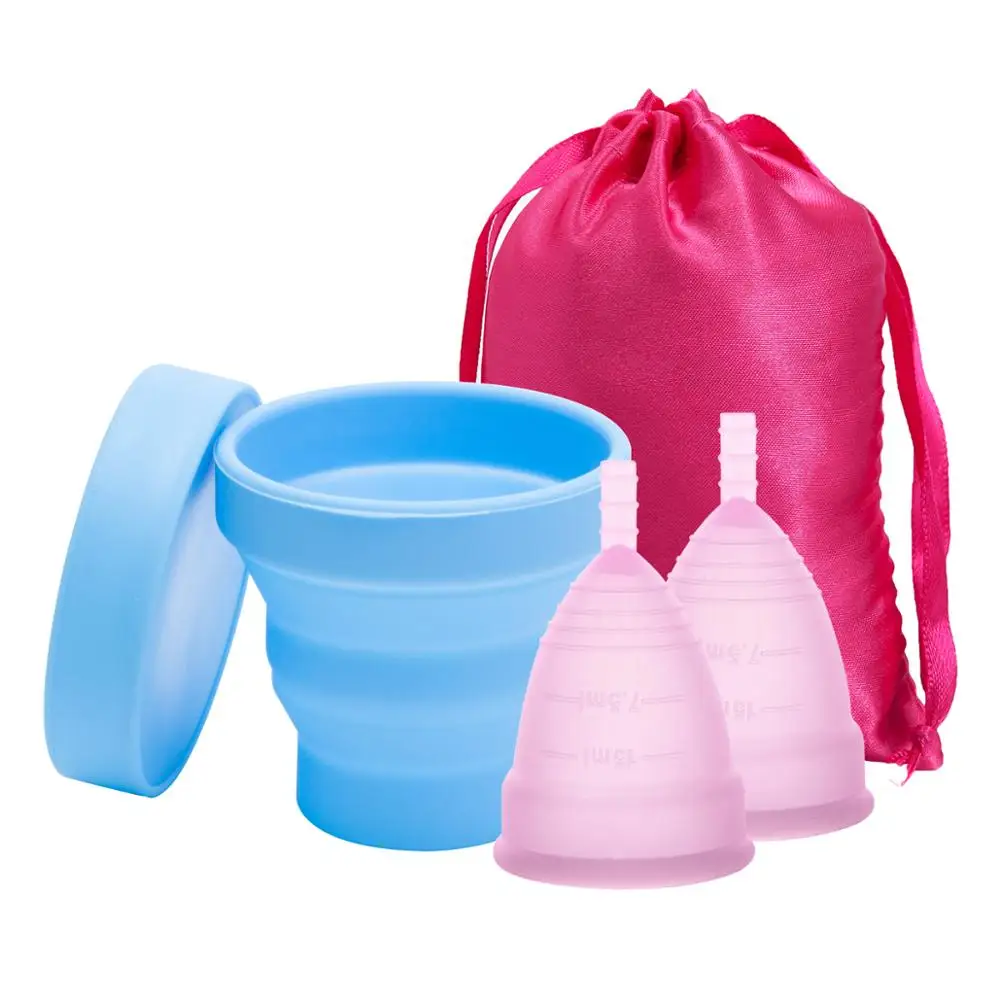 Wholesale Feminine Hygiene Menstrual Cup Set Sterilizing Medical Silicone Menstrual Cup ...