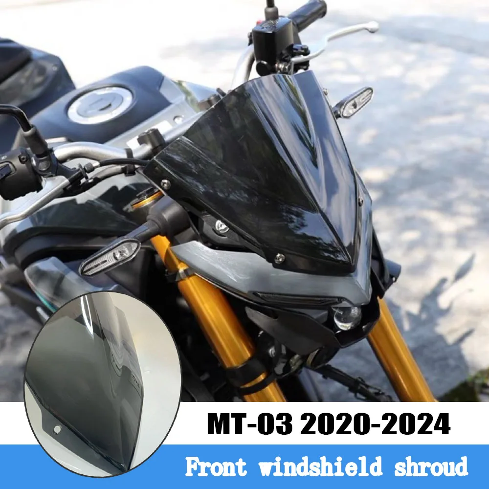 For YAMAHA MT25 MT03 2024 Windshield Windscreen MT-25 MT-03 2021 2022 ...