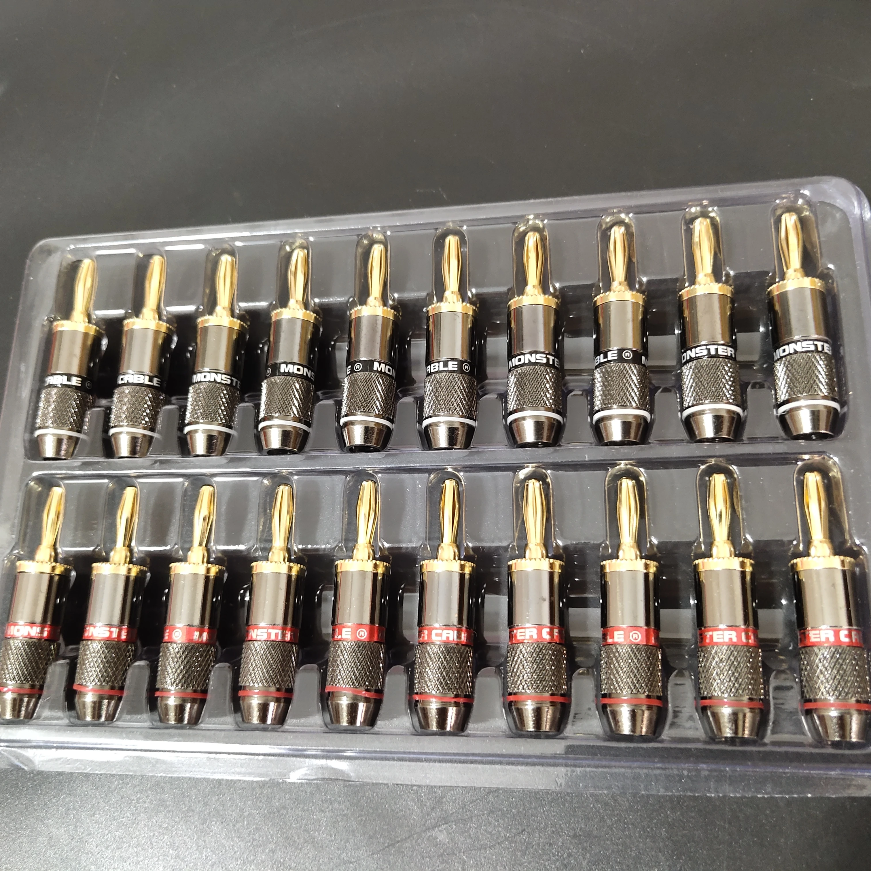 Monster series Banana Plug Screw fixing without welding 24K Gold Plated ...