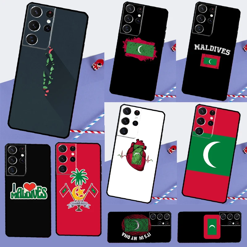 Maldives Flag Phone Case For Samsung Galaxy S23 S20 FE S8 S9 S10 S21 Plus Note 10 Note 20 S22 ...