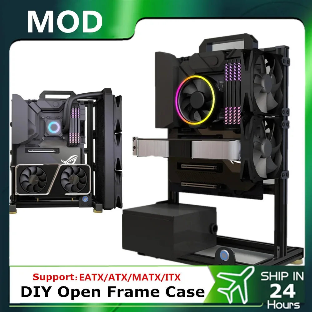 MOD-Quadro-de-Alum-nio-Aberto-para-PC-ITX-MATX-Gabinete-ATX-Gamers ...