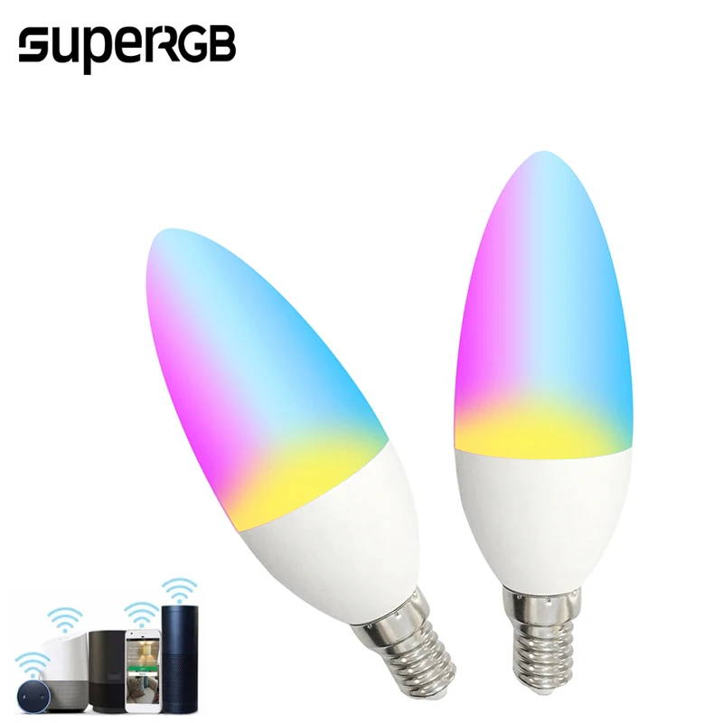 RGB-Candle-Lamps-APP-Control-Smart-Bulb-Bluetooth-WIFI-RGB-220V-LED ...