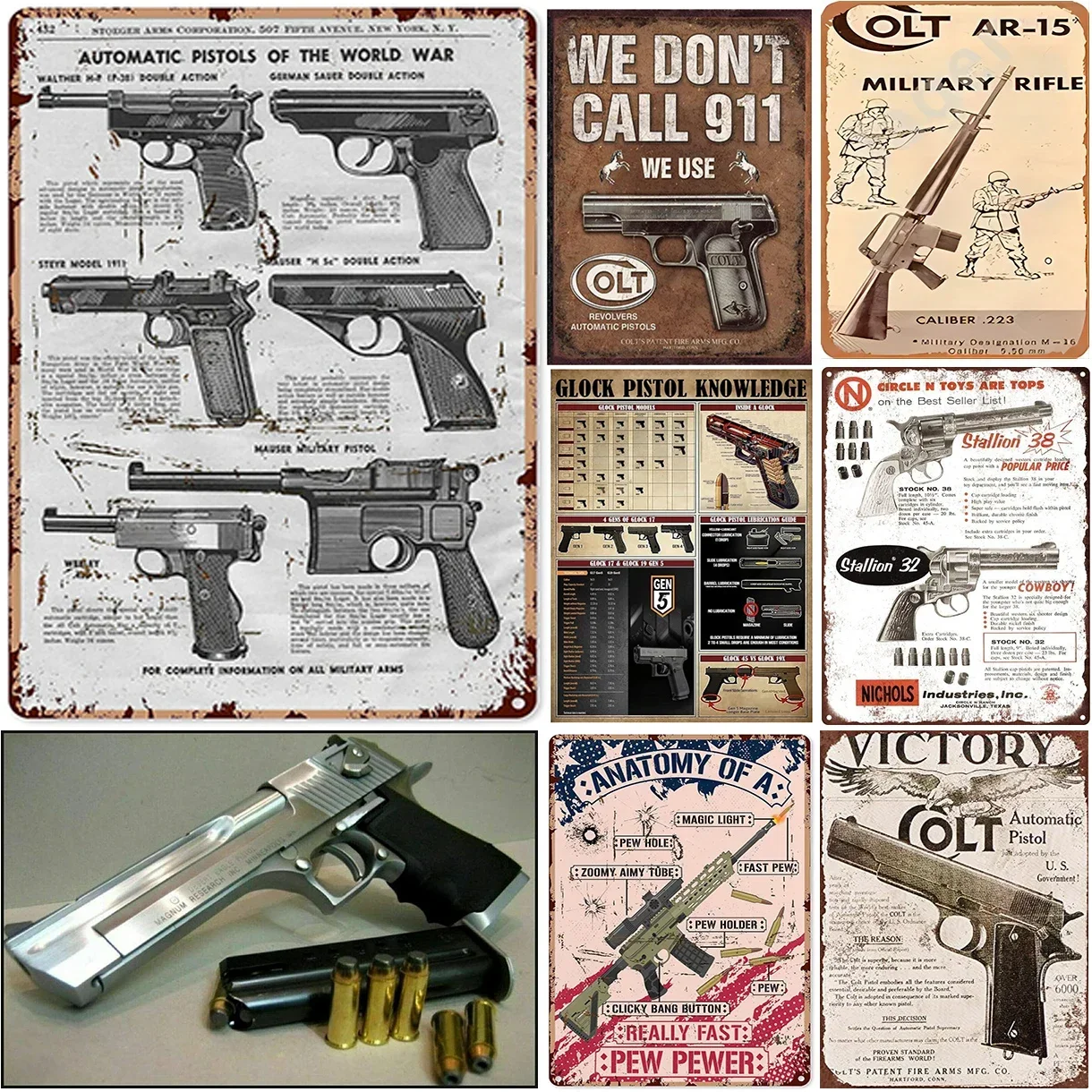 Victory-Colt-Metal-Tin-Signs-Plaque-Wall-Decoration-Vintage-Art-Posters ...