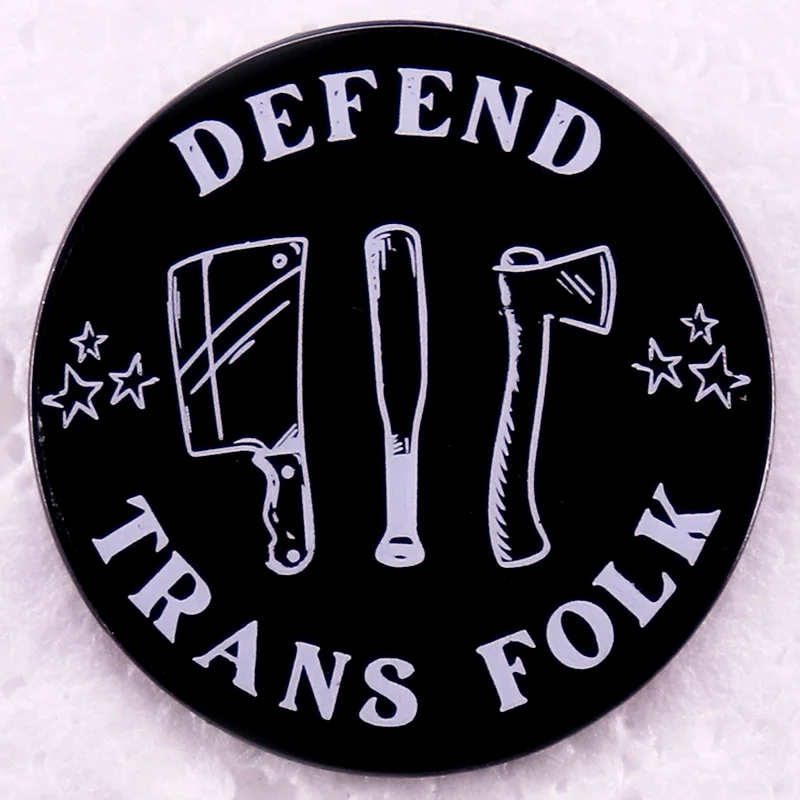 Defend-Trans-Folk-Enamel-Pin-Trans-Rights-Are-Human-Rights-Badge-Brooch ...