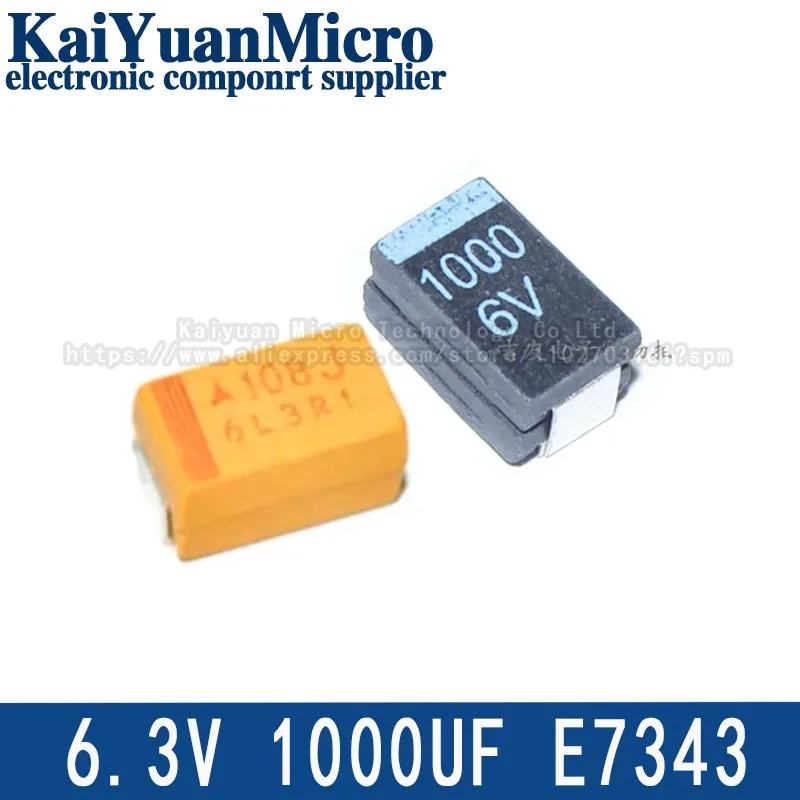 5PCS-SMD-Tantalum-Capacitor-6-3V1000UF-108J-1000U-6V-E7343-E-type-2927 ...