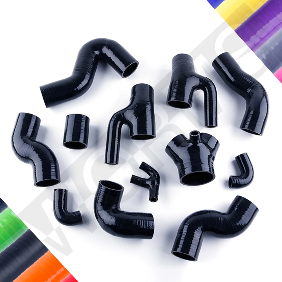 For Audi S4 Rs 4 Biturbo A6 B5 2.7t Silicone Coolant Radiator Intercooler Boost Hose Pipe Kit ...