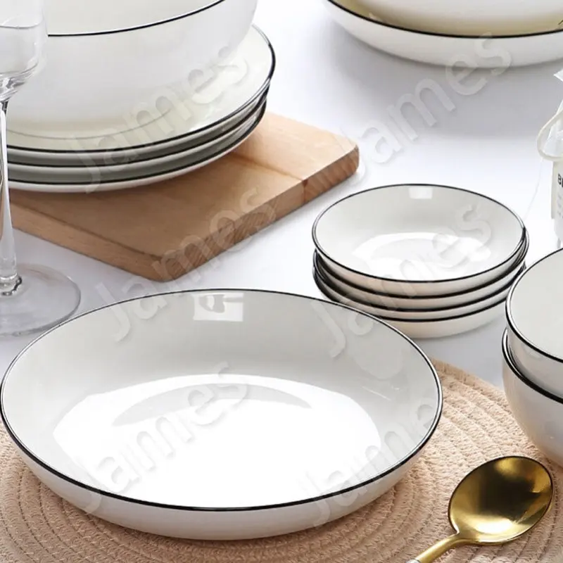 Solid-Color-Dinner-Plate-Nordic-Style-Ceramic-Plates-Sandwich-Fruit ...