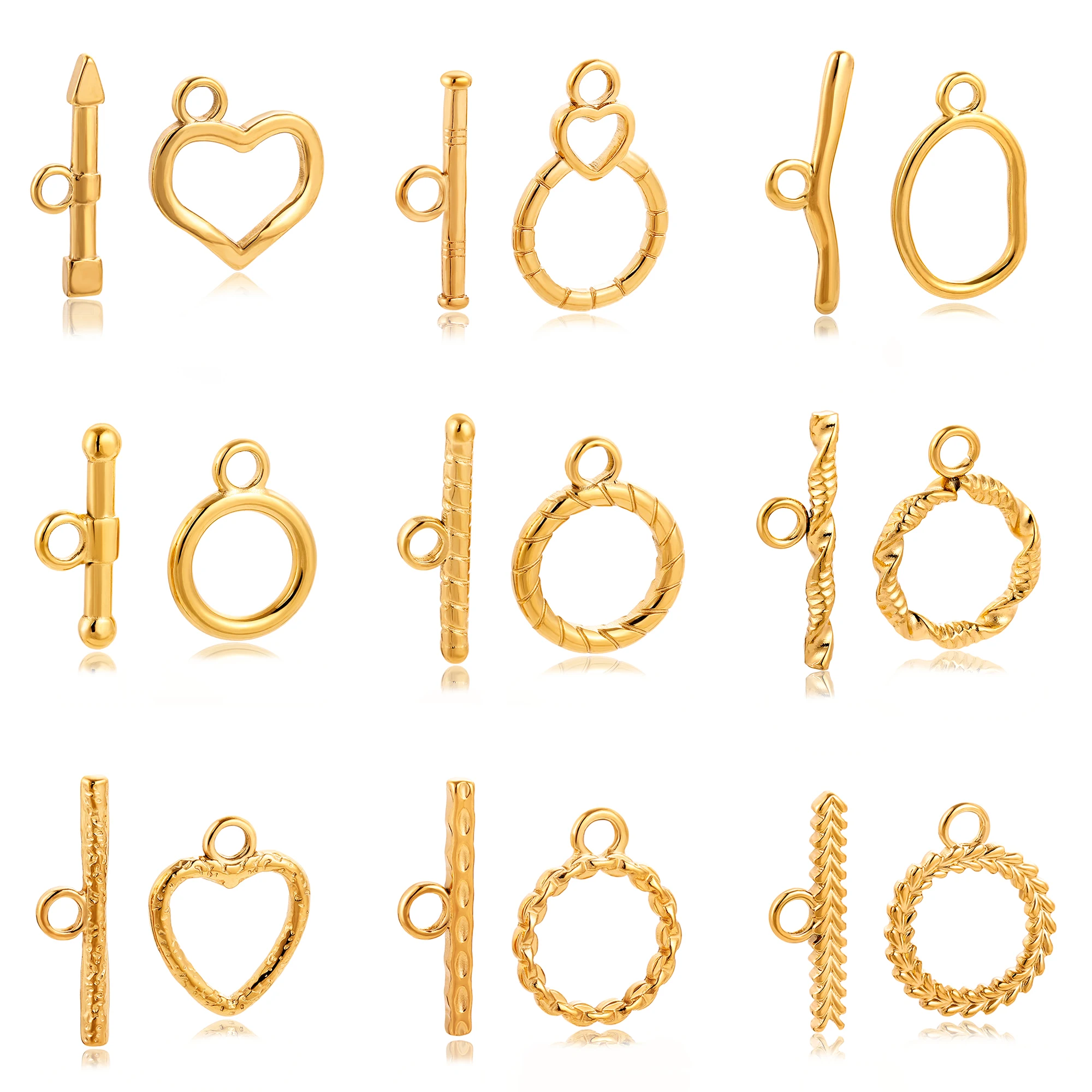 3Sets-Stainless-Steel18K-Gold-Color-Plated-OT-Clasps-DIY-Bracelet ...