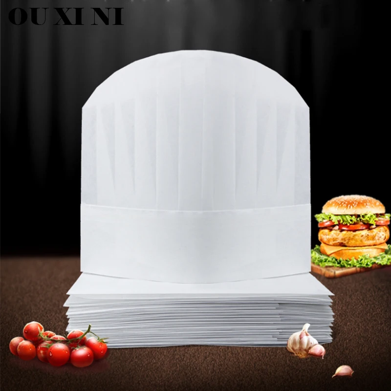 5/10 PCS Children's Chef Caps Disposable Catering Boy Cooking Hat Hotel ...