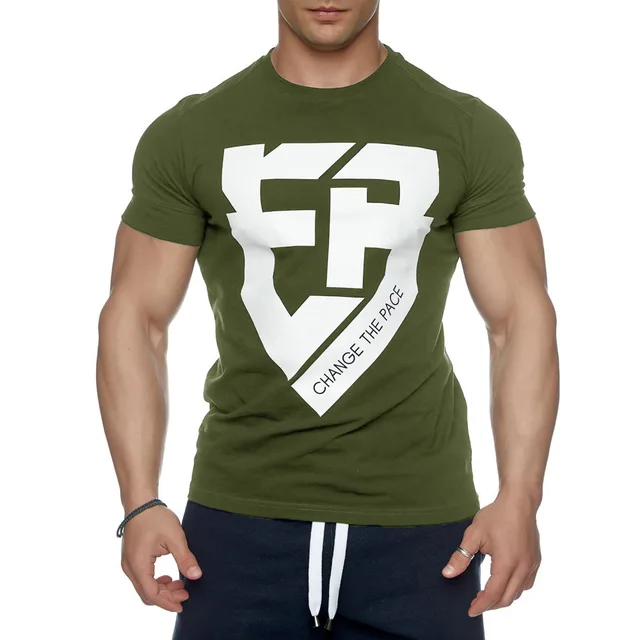 Cotton Printed Gym Workout Men's T Shirt - Men's Fitness Apparel, Men's ...