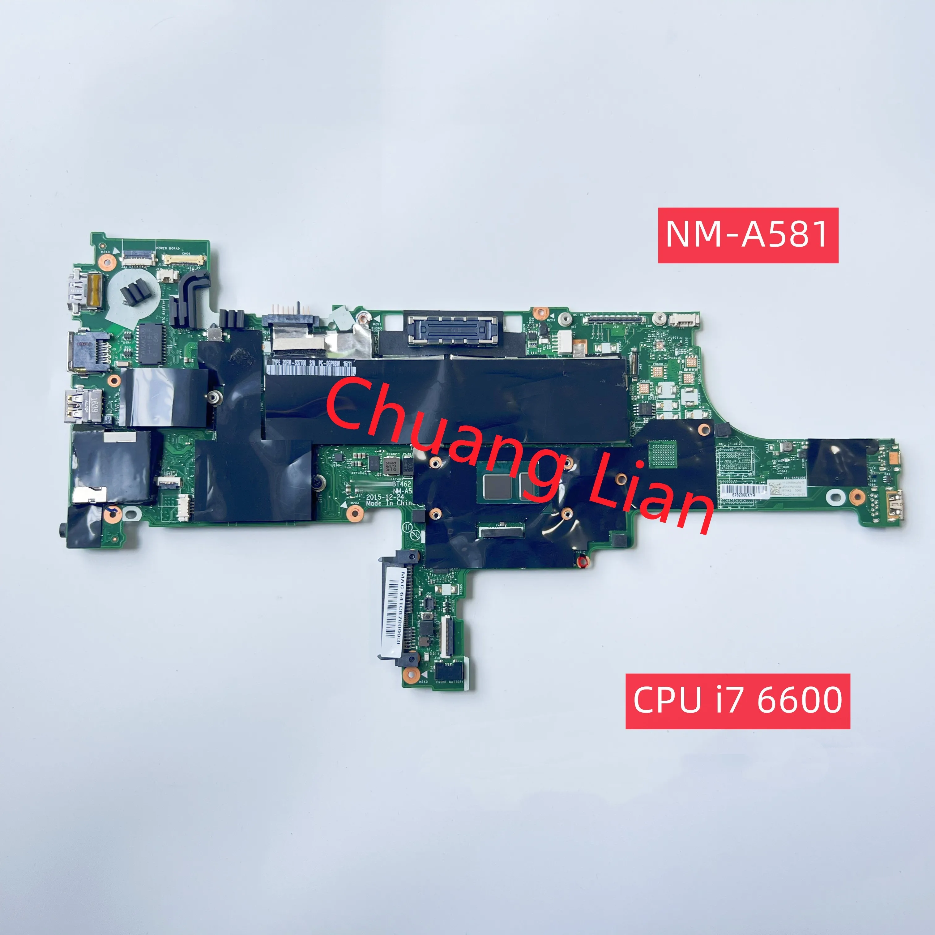 NM-A581 For Lenovo Thinkpad T460 Laptop Motherboard with CPU I3 I5 I7 ...
