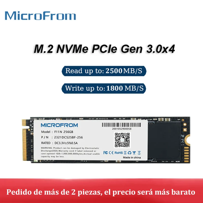 MicroFrom disco duro interno de estado sólido, unidad SSD M2 NVME de ...