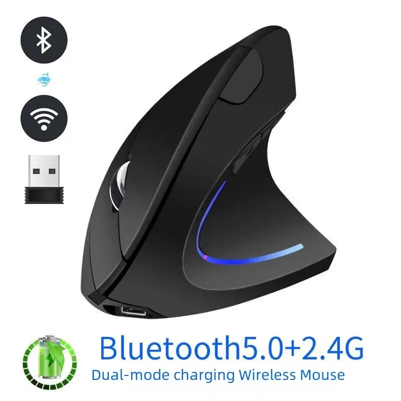 Dual-mode-Vertical-Mouse-Bluetooth-5-0-Wireless-2-4g-Charging ...