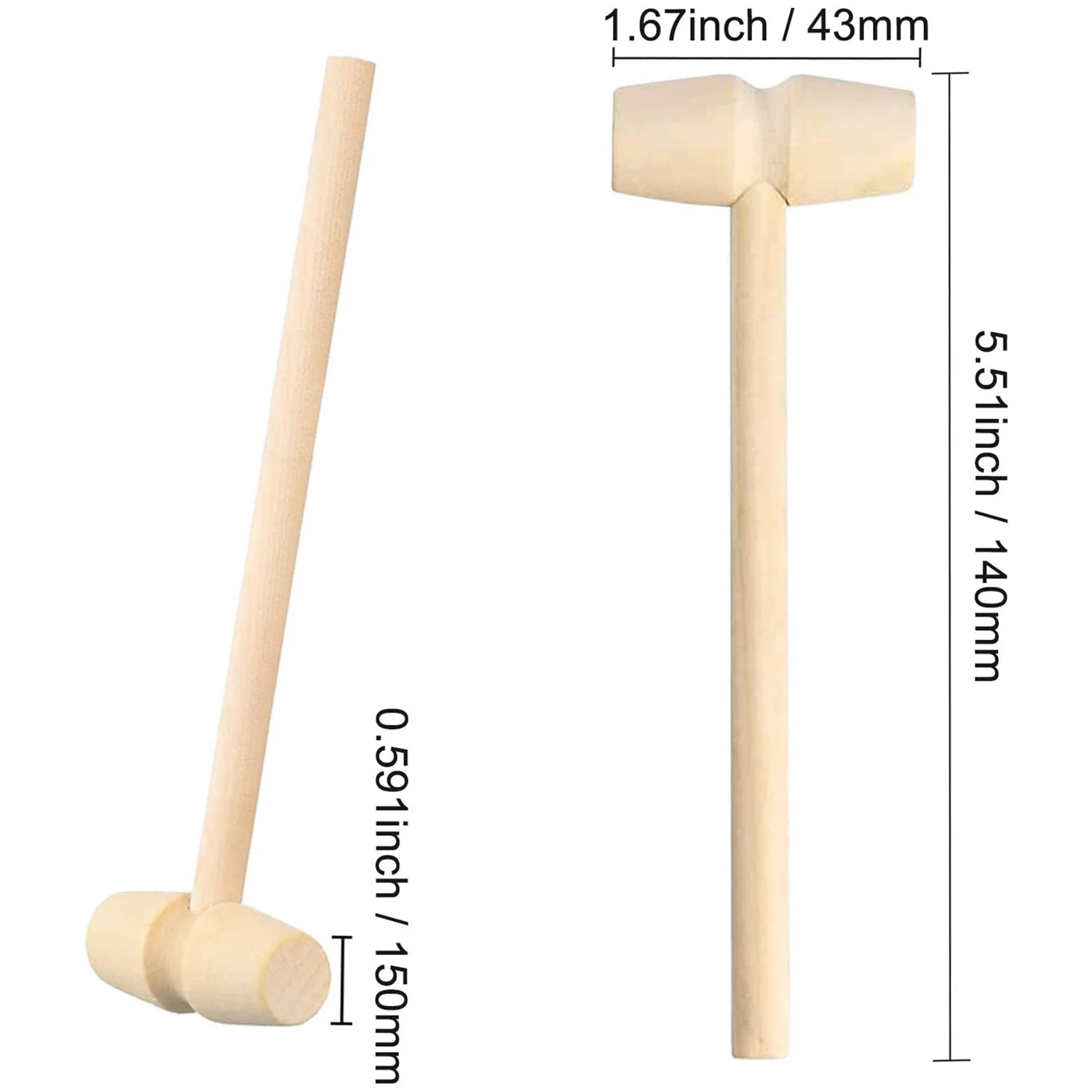 Compatible With22 Pcs Mini Wooden Hammers Mallet Pounding Toy For Boys ...